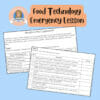 Food Technology Emergency Lesson - ANSWERS Include - Teacher ...
