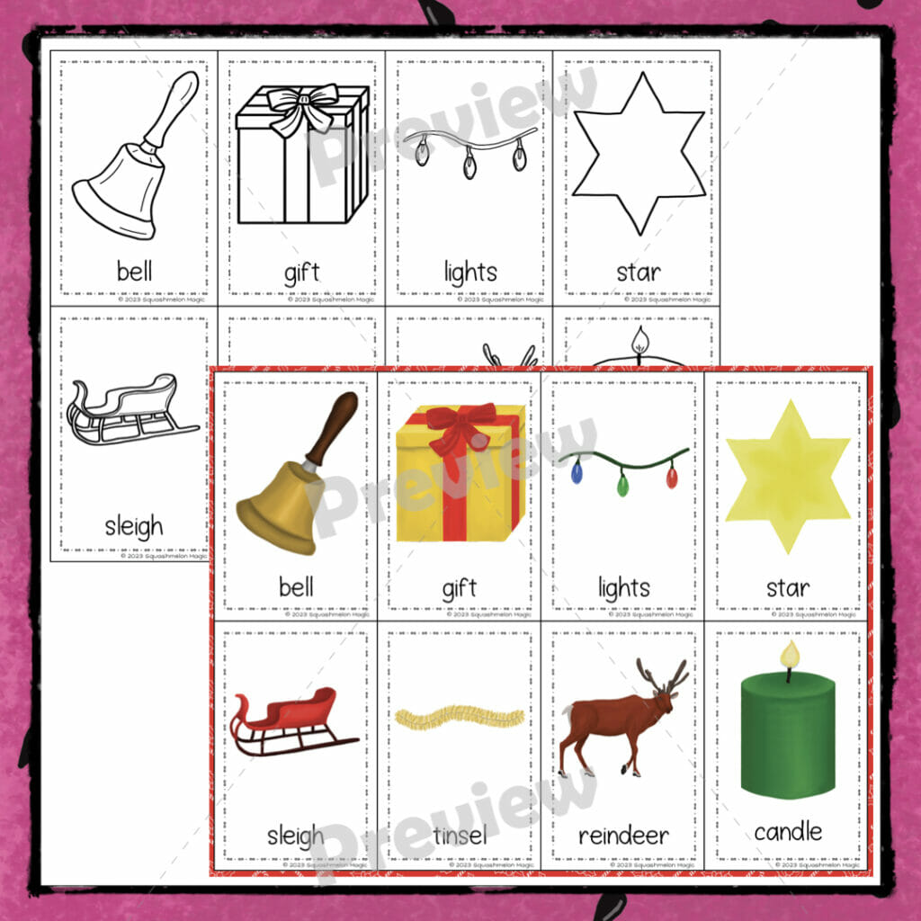 Christmas syllable counting game and sorting - phonological awareness ...