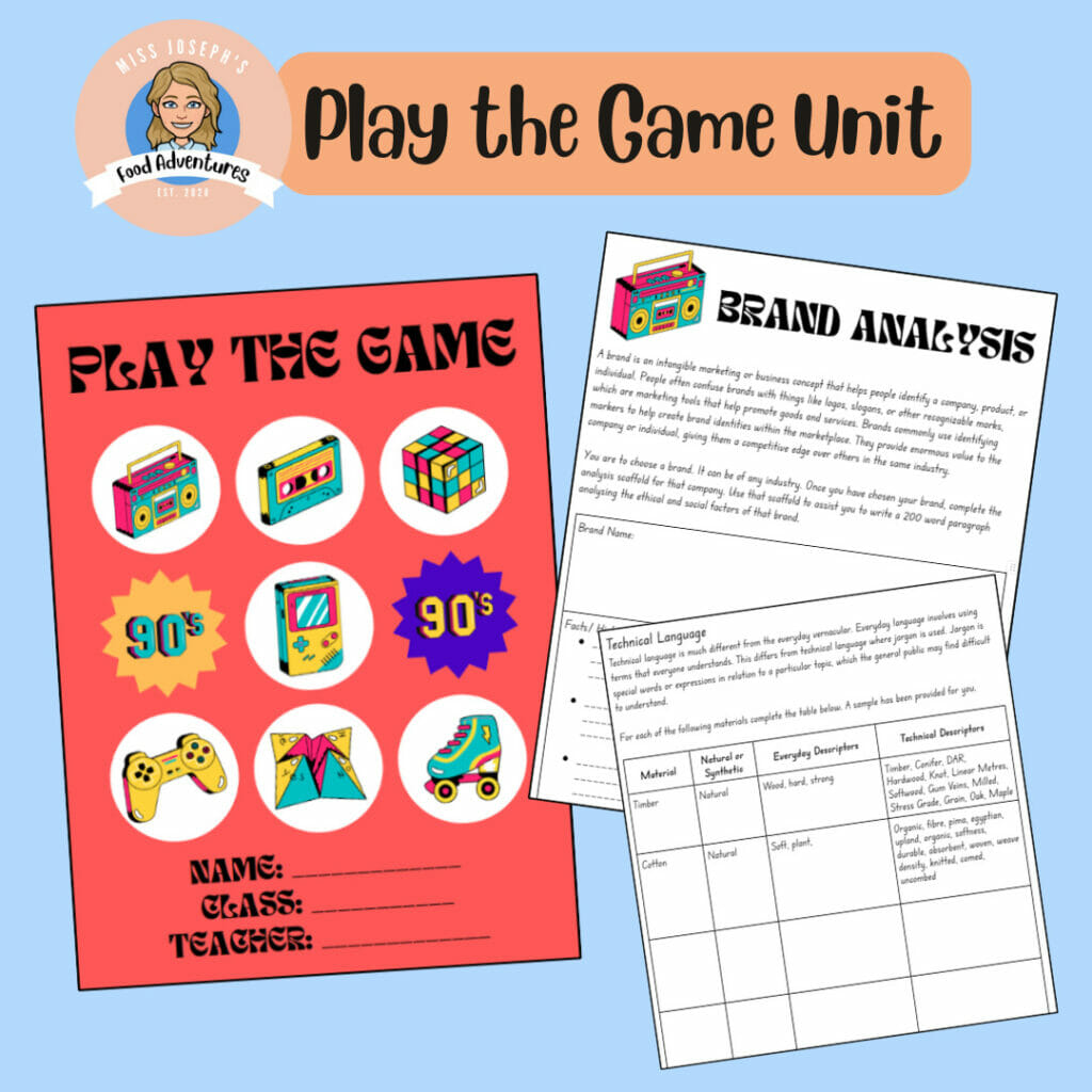 Play the Game Unit - Teacher Professional Development