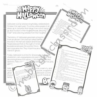 Halloween Literacy Activities: Reading and Writing Worksheets - Teacher ...