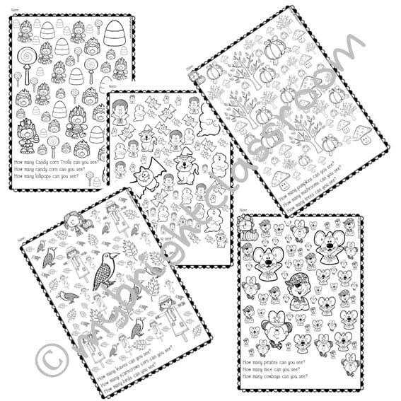 Autumn Detective: "I Spy" Coloring-in Sheets - Teacher Professional ...