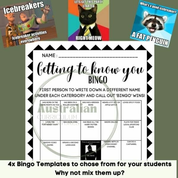 Get To Know You Bingo for Students and Teaching Staff - Icebreaker Game ...