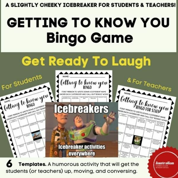 Get To Know You Bingo for Students and Teaching Staff - Icebreaker Game ...