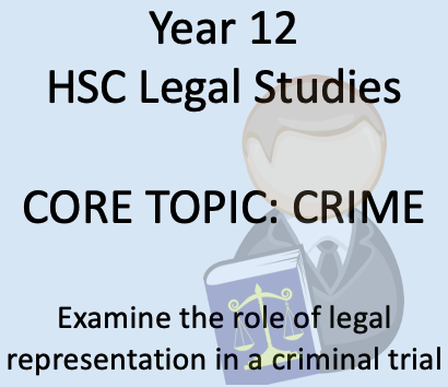 Yr.12 Legal Studies: Crime - Examine the role of representation in a ...
