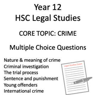Yr 12 Legal Studies: Crime - HSC Section 1 Multiple Choice Questions ...