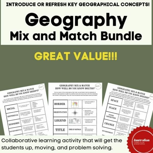 Geographical Concepts Mix and Match Bundle - Geography Activities and ...