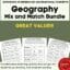 Geographical Concepts Mix and Match Bundle - Geography Activities and ...