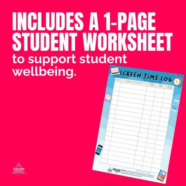 Free Screen Time Log - Teaching Resources