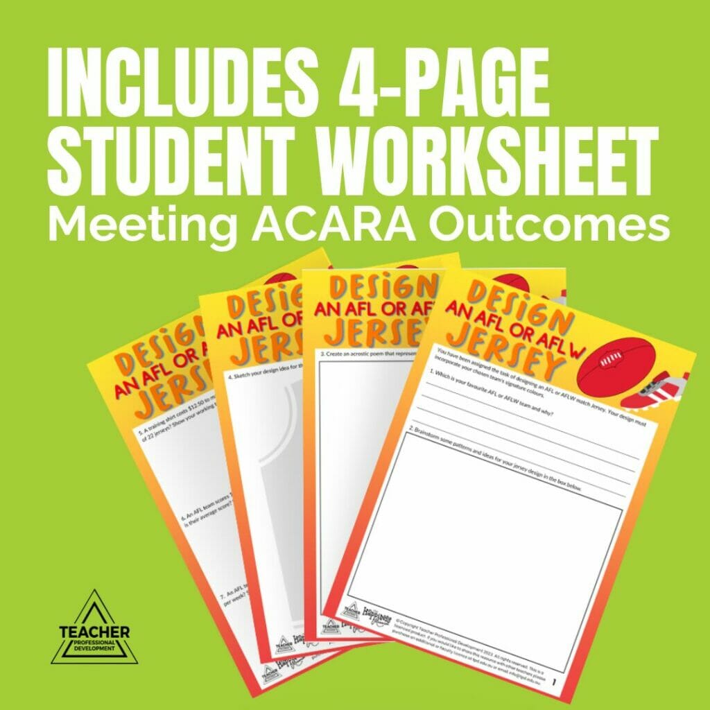 Design an AFL or AFLW Jersey- Teaching Resource