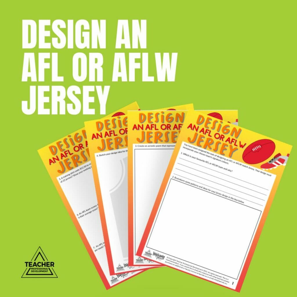 Design an AFL or AFLW Jersey- Teaching Resource