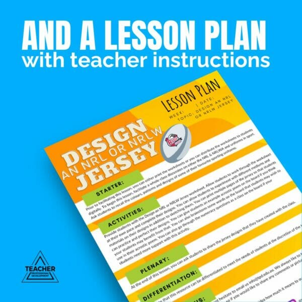 Design an NRL or NRLW Jersey- Teaching Resource