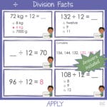 BUNDLE 12 Multiplication Division Number Facts Rapid Recall Routines ...