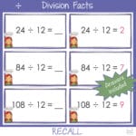BUNDLE 12 Multiplication Division Number Facts Rapid Recall Routines ...