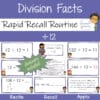 12 Times Tables Basic Multiplication Division Facts WARM UP Worksheets ...
