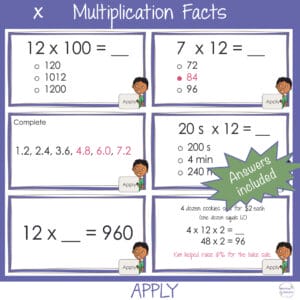 BUNDLE 12 Multiplication Division Number Facts Rapid Recall Routines ...