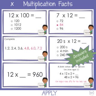 BUNDLE 12 Multiplication Division Number Facts Rapid Recall Routines ...