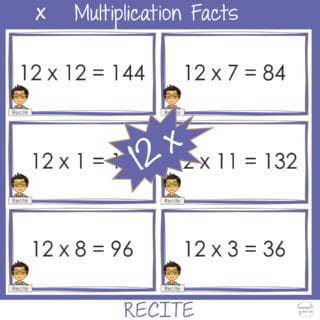 BUNDLE 12 Multiplication Division Number Facts Rapid Recall Routines ...