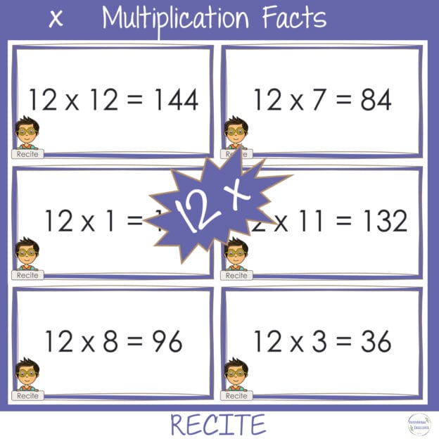 BUNDLE 12 Multiplication Division Number Facts Rapid Recall Routines ...