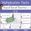 BUNDLE 12 Multiplication Division Number Facts Rapid Recall Routines ...
