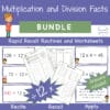 BUNDLE 12 Multiplication Division Number Facts Rapid Recall Routines ...