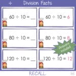BUNDLE 10 Multiplication Division Number Facts WARM UP Activity and ...