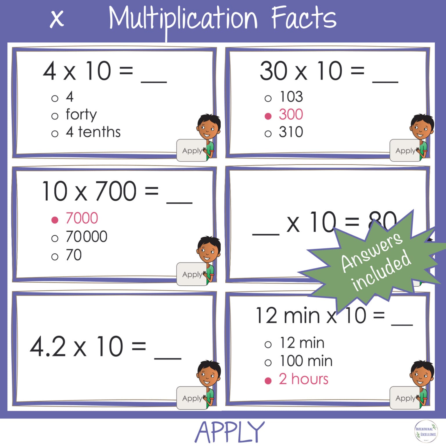 BUNDLE 10 Multiplication Division Number Facts WARM UP Activity and ...
