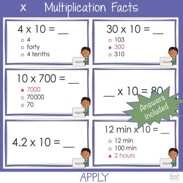 BUNDLE 10 Multiplication Division Number Facts WARM UP Activity and ...