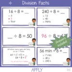 BUNDLE 8 Multiplication Division Number Facts WARM UP Activity and ...
