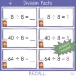 BUNDLE 8 Multiplication Division Number Facts WARM UP Activity and ...