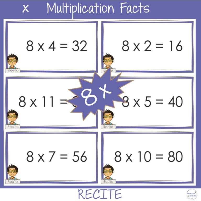 BUNDLE 8 Multiplication Division Number Facts WARM UP Activity and ...