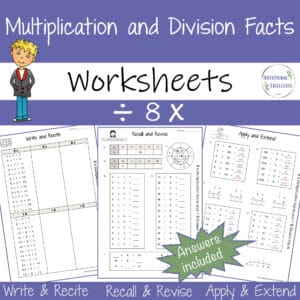 BUNDLE 8 Multiplication Division Number Facts WARM UP Activity and ...