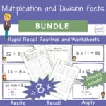 BUNDLE 8 Multiplication Division Number Facts WARM UP Activity and ...