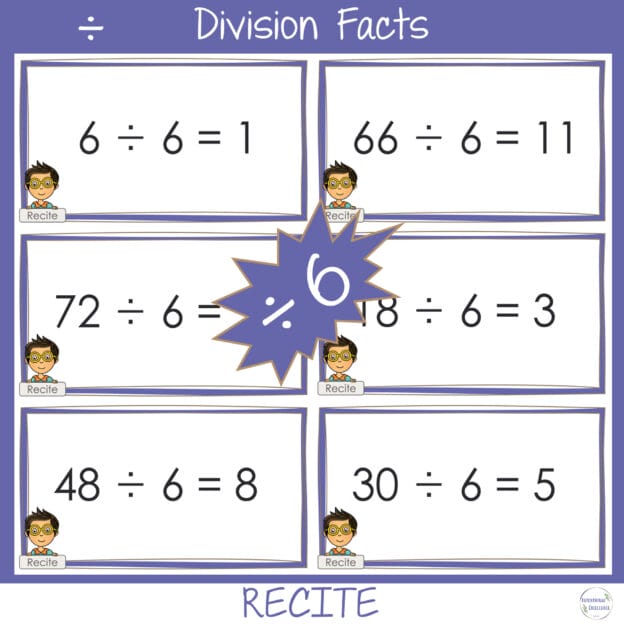 BUNDLE 6 Multiplication Division Number Facts WARM UP Activity and ...