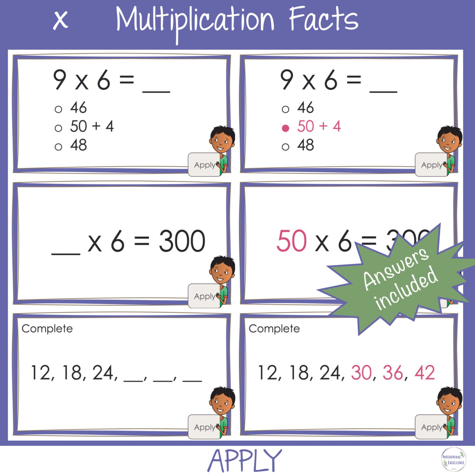BUNDLE 6 Multiplication Division Number Facts WARM UP Activity and ...