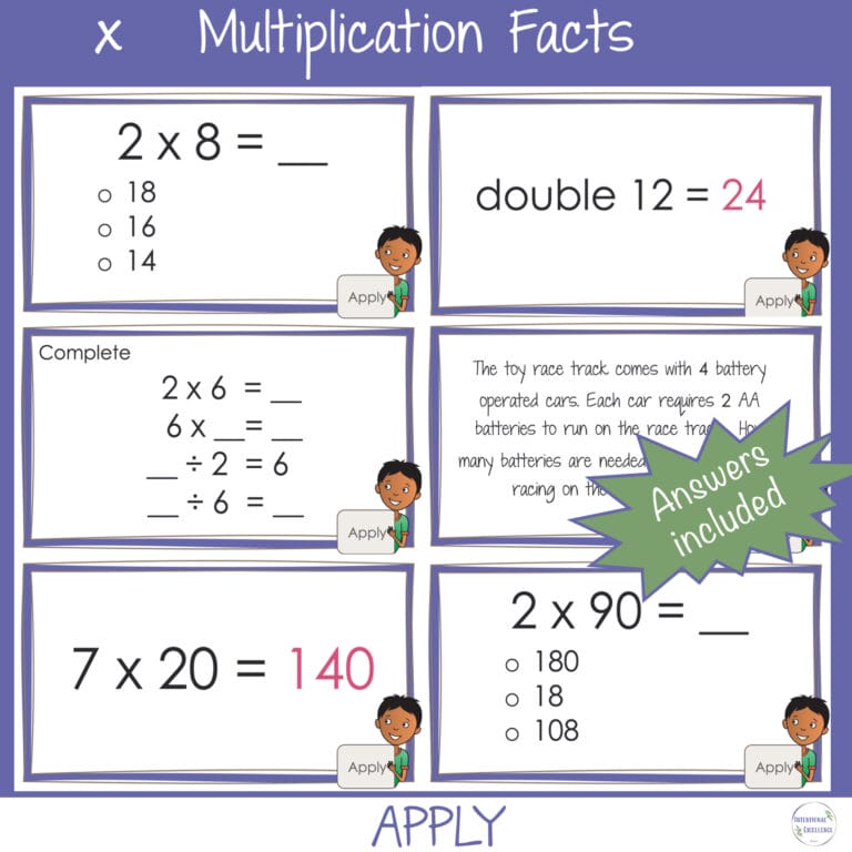 BUNDLE 2 Multiplication Division Number Facts WARM UP Activity and ...