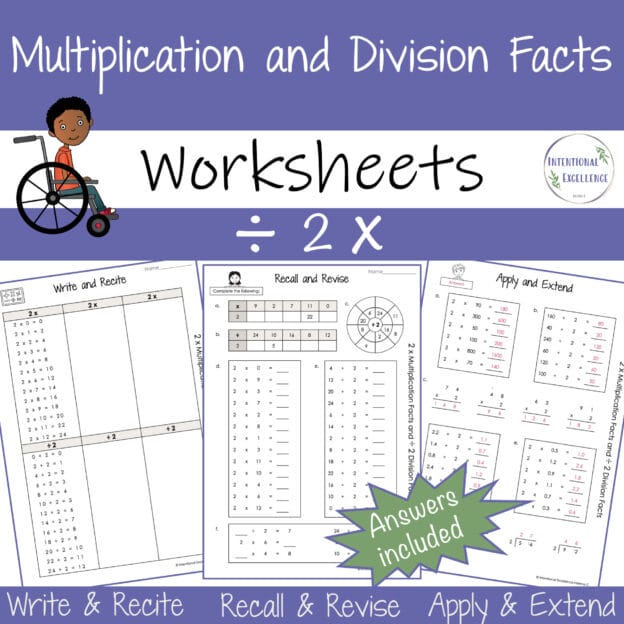 BUNDLE 2 Multiplication Division Number Facts WARM UP Activity and ...