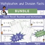 BUNDLE 2 Multiplication Division Number Facts WARM UP Activity and ...