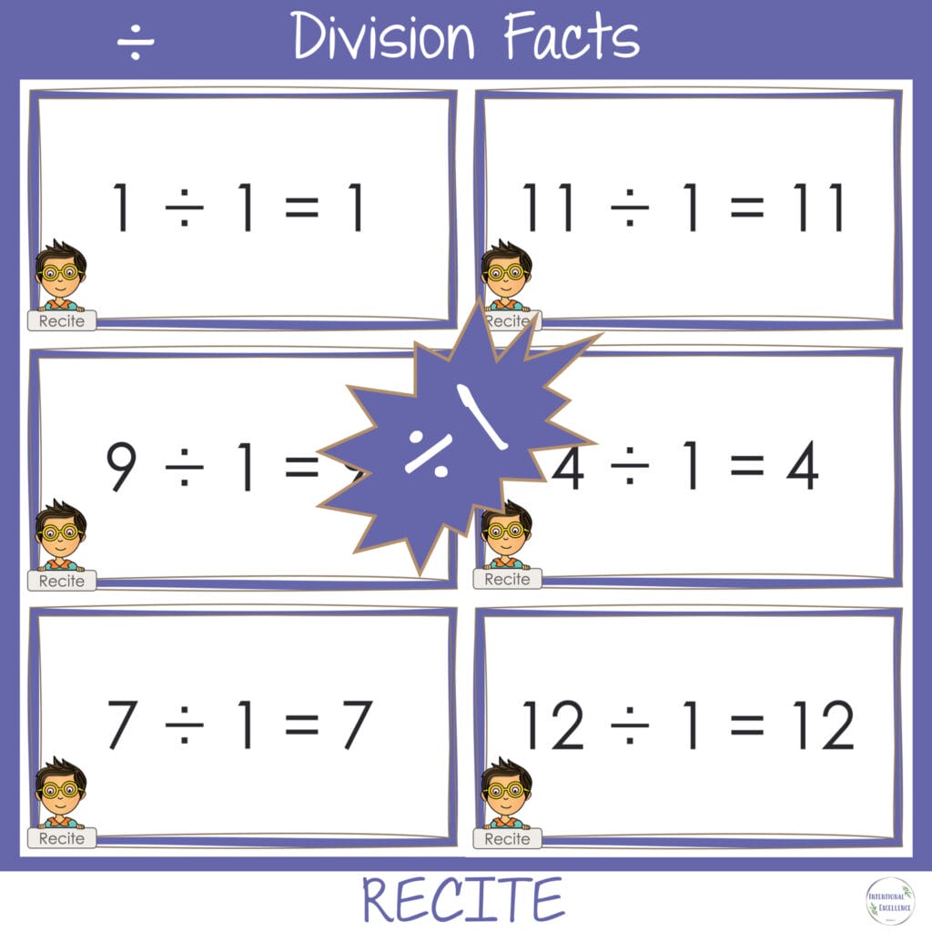 BUNDLE 1 Multiplication Division Number Facts WARM UP Activity and ...