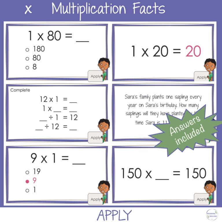 BUNDLE 1 Multiplication Division Number Facts WARM UP Activity and ...