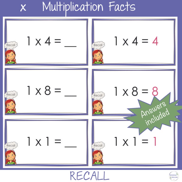 BUNDLE 1 Multiplication Division Number Facts WARM UP Activity and ...