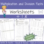 BUNDLE 1 Multiplication Division Number Facts WARM UP Activity and ...