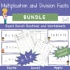 BUNDLE 1 Multiplication Division Number Facts WARM UP Activity and ...