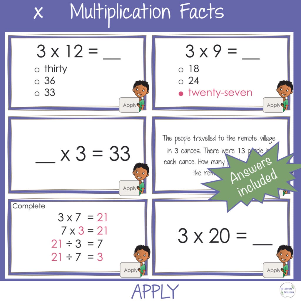 FREE BUNDLE 3 Multiplication Division Basic Number Facts WARM UP ...