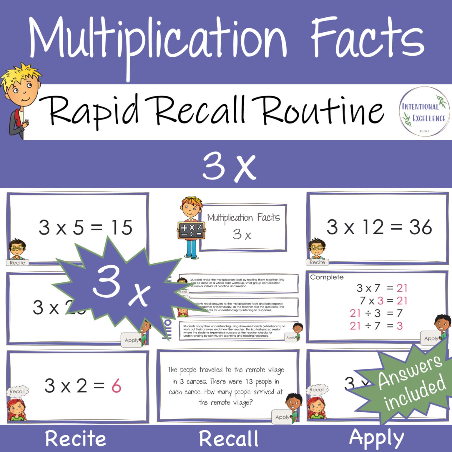 FREE BUNDLE 3 Multiplication Division Basic Number Facts WARM UP ...