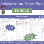 BUNDLE WORKSHEETS 1-12 Multiplication and Division Basic Facts Times ...