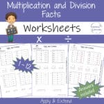 BUNDLE WORKSHEETS 1-12 Multiplication and Division Basic Facts Times ...