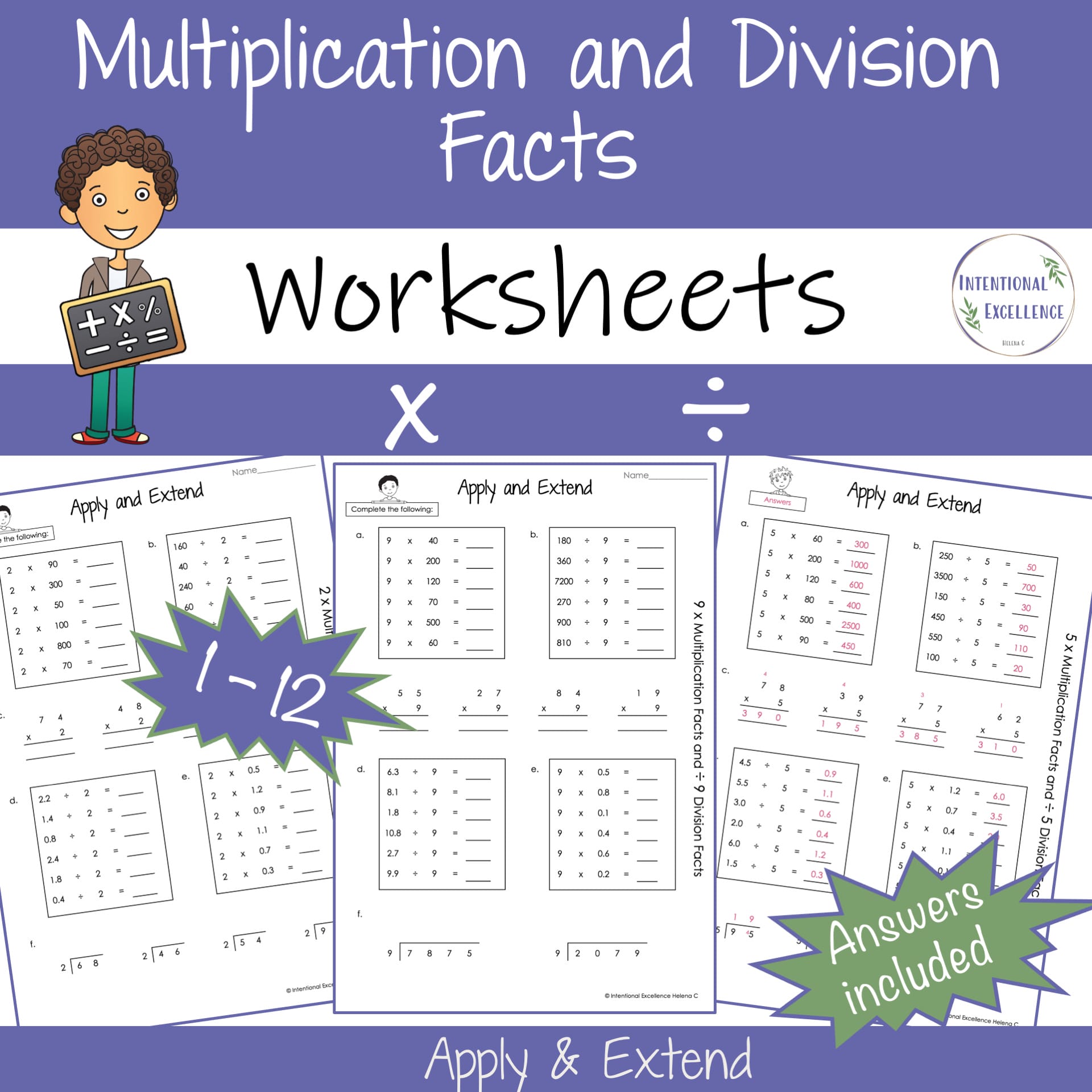 BIDMAS Order of Operations WORKSHEETS Year 6 Math Review Homework ...