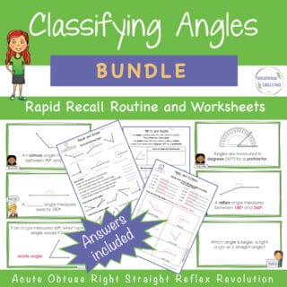 BUNDLE Classifying Angles WARM UP Activity and Worksheets Math Review ...