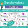 BUNDLE 2D Transformations Dilation Reflection Rotation Translation WARM ...