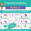 BUNDLE 2D Transformations Enlargement Reflection Rotation Translation ...